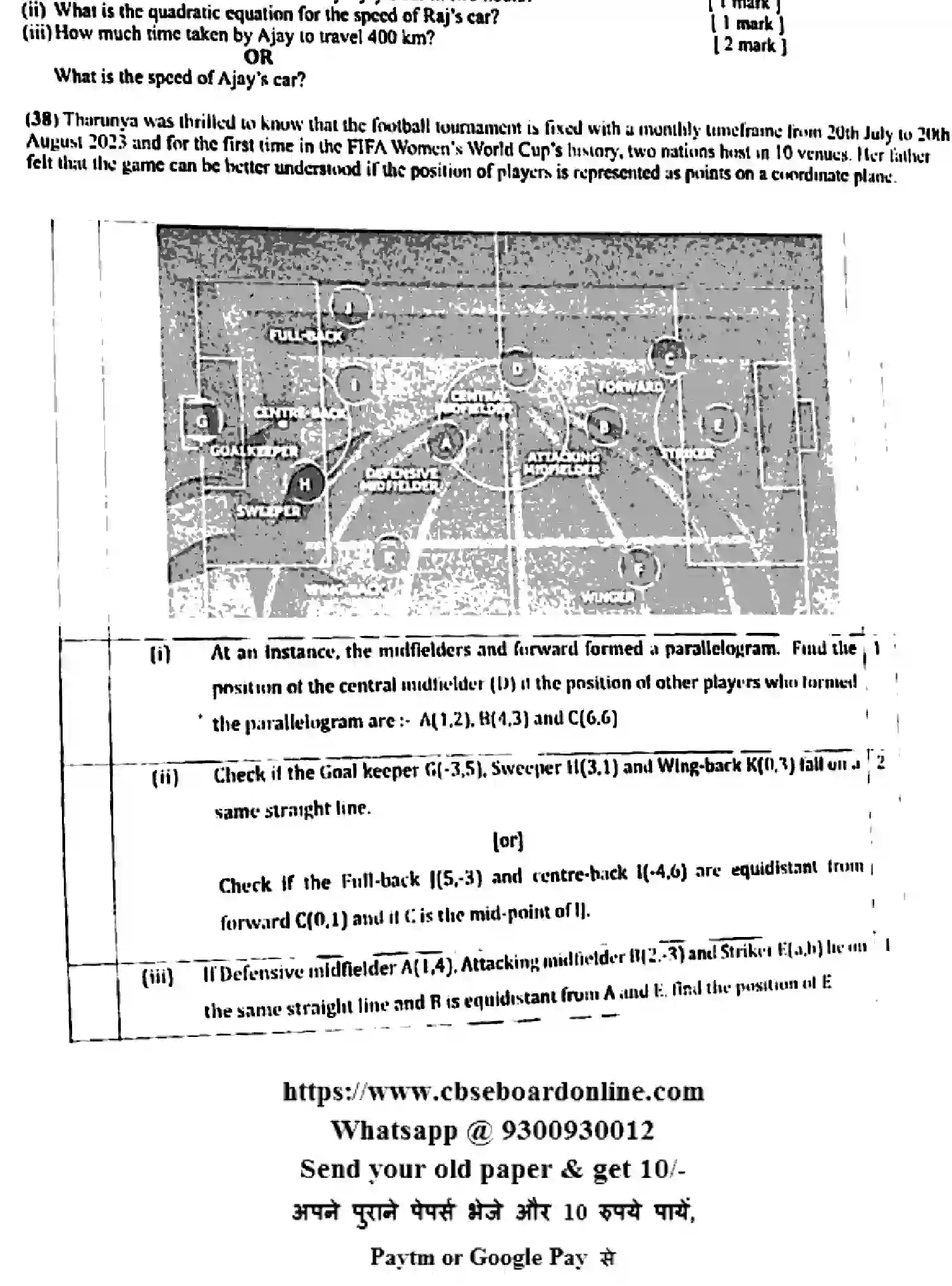 Class 10 2024 PRE-BOARD PERIODIC-TEST-2-MATHEMATICS-291123 CBSE ...